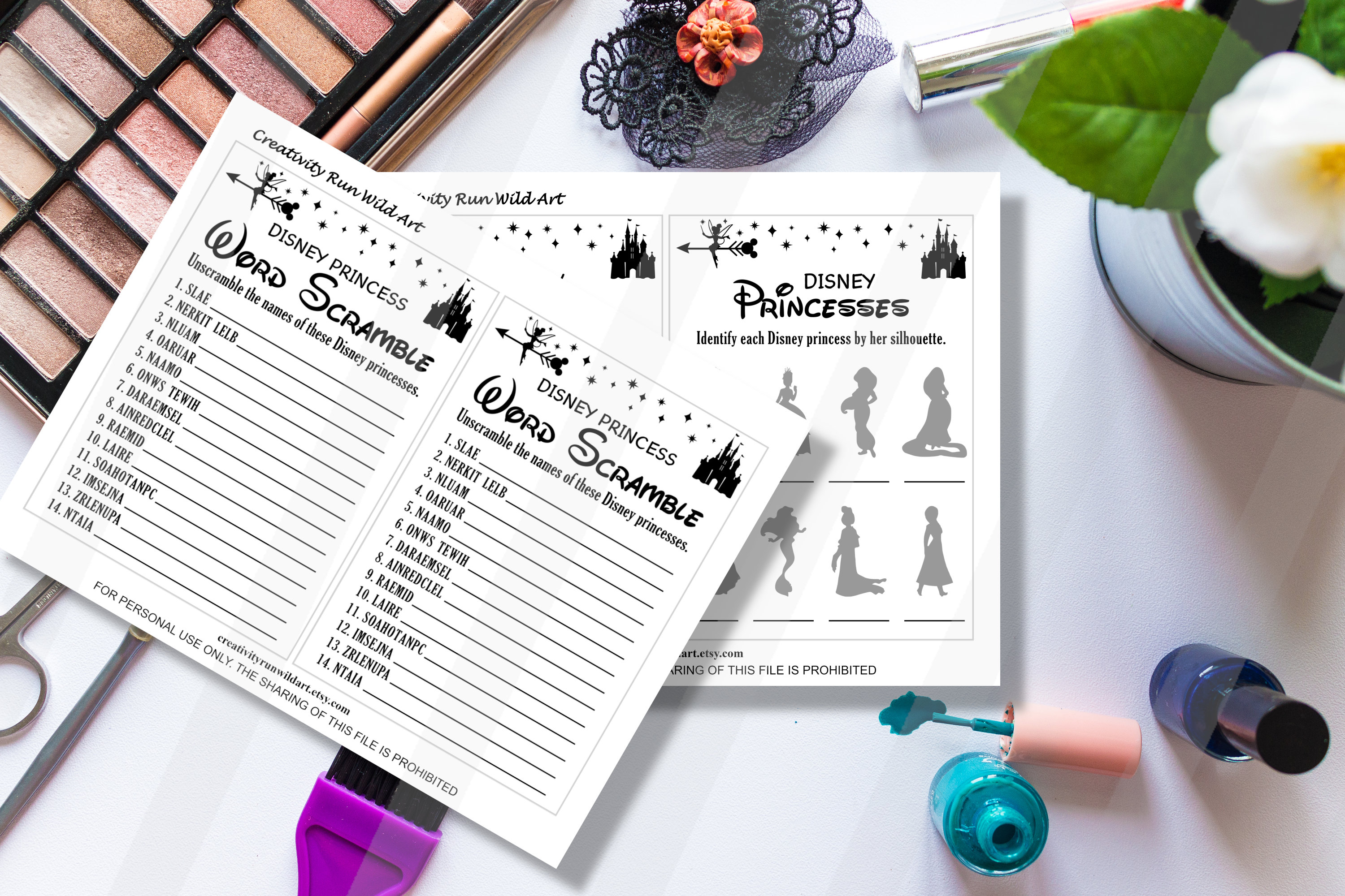 Printable Princesses Party Games Bundle Kids Activities - Etsy