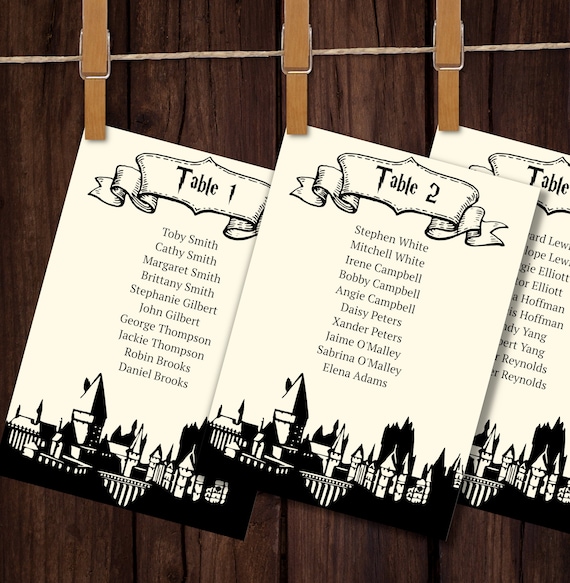 Editable Wizards Seating Chart Template Magical Wedding - Etsy India