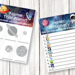 Printable Outer Space Party Games Bundle, Galaxy Kids Activities ...