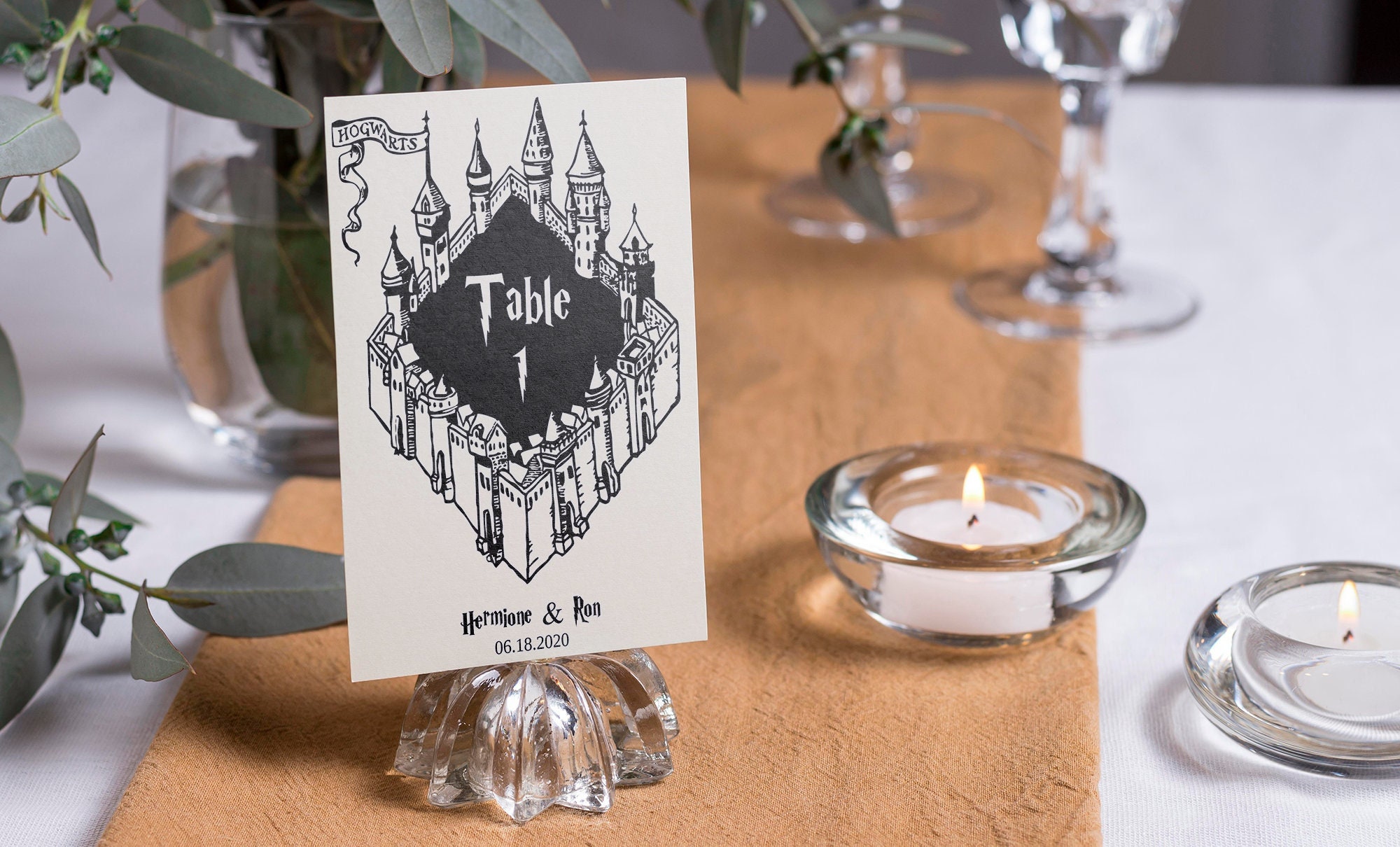 Editable Wizards Table Numbers Template 4x6 & 5x7 Signs for - Etsy