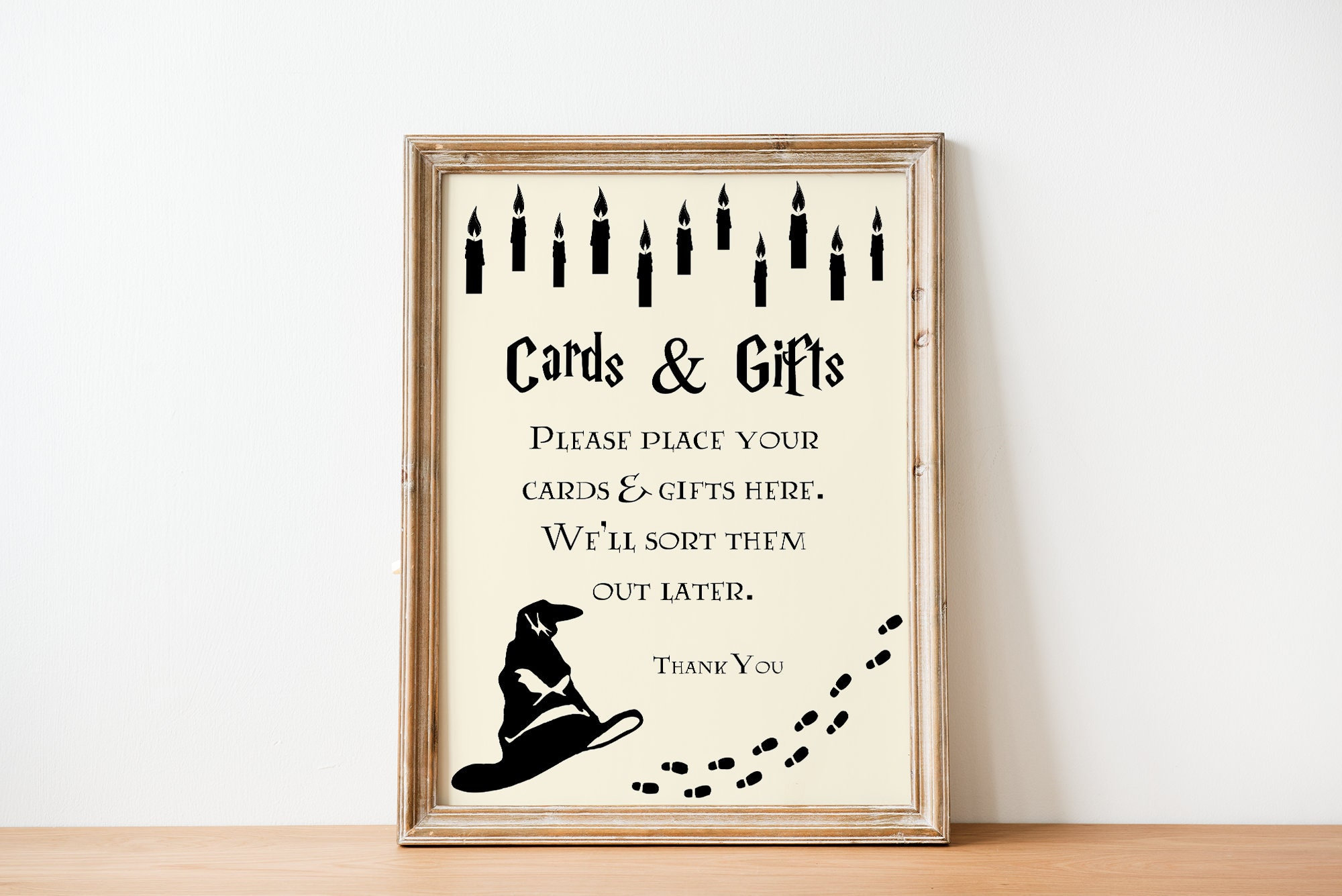 Editable Wizards Cards & Gifts Sign Template - Magical Wedding and ...
