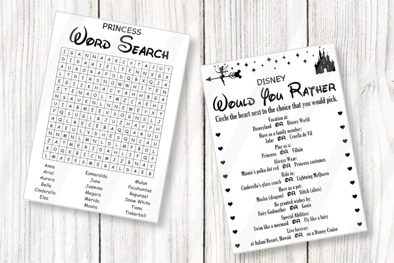 Printable Princesses Party Games Bundle Kids Activities - Etsy