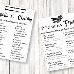 Printable Wizards Party Games Bundle, Kids Activities, Instant Download ...