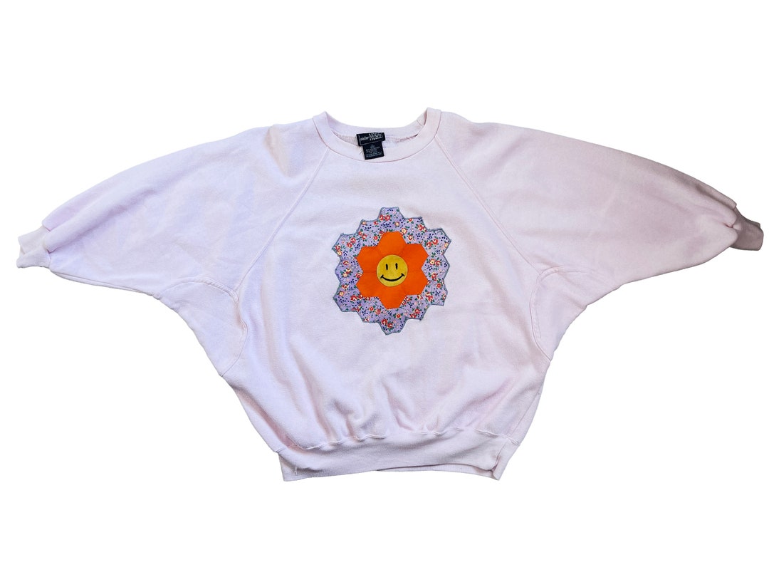 Vintage 1980s Mister Noah Smiley Quilt Block Pullover Crew Neck ...