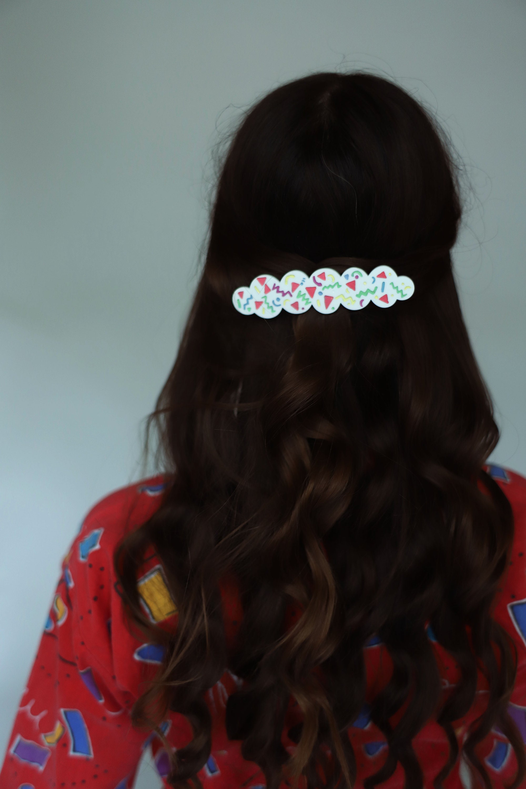 Handcrafted laser cut acrylic hair clips - set of 2 - 90s retro ...