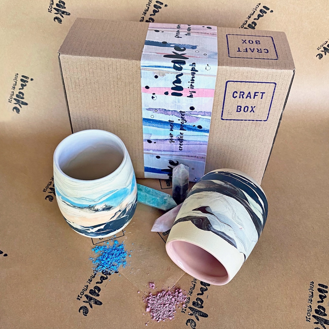 DIY Unique Mug Craft Box With Crystals Kit for Two, Perfect Creative ...