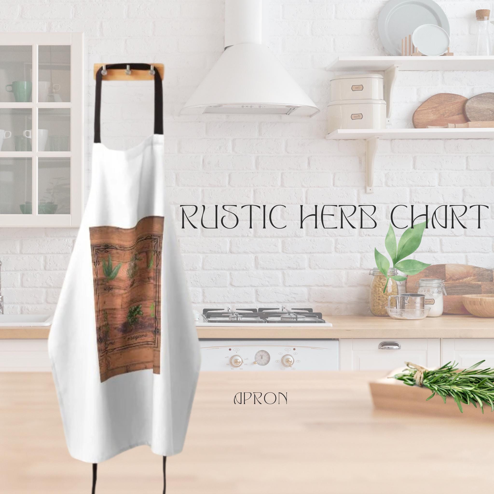 Rustic Herb Chart Apron - Etsy
