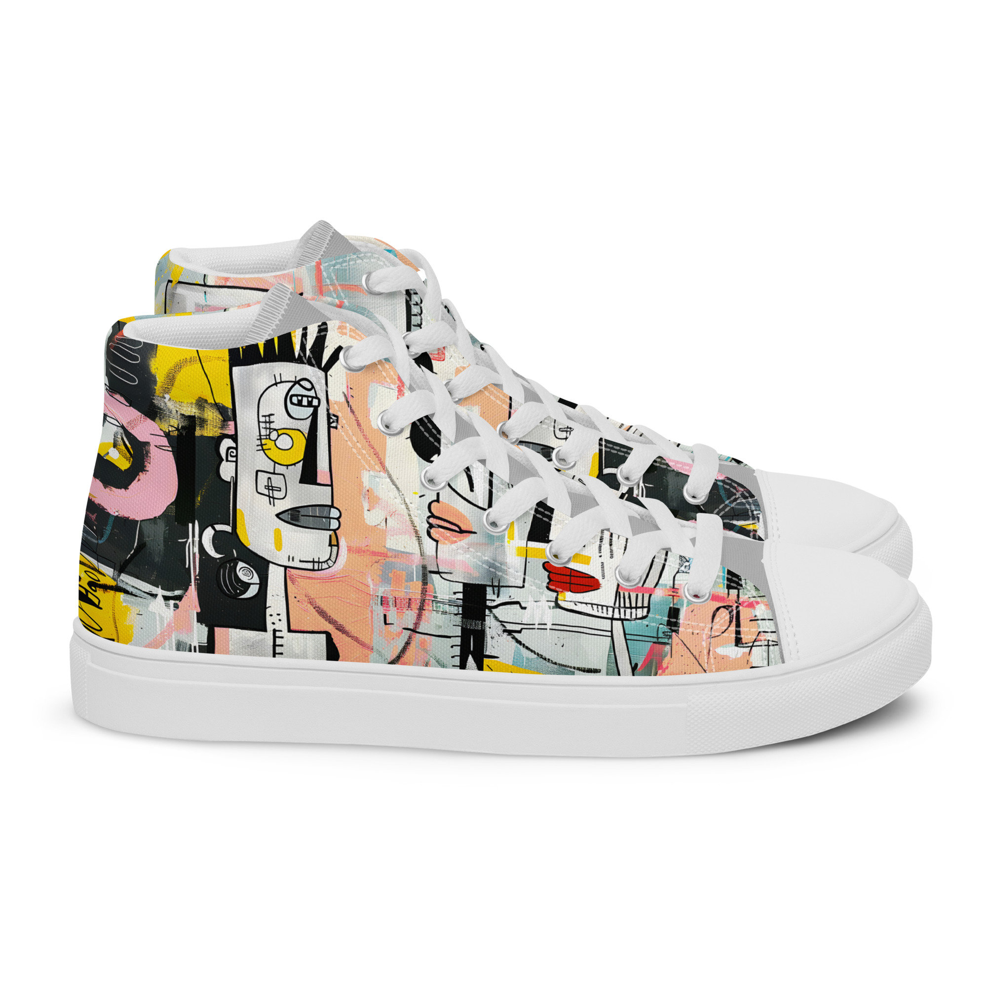 Artistic Custom Shoes Men's High-top Art Sneakers, Canvas Shoes ...