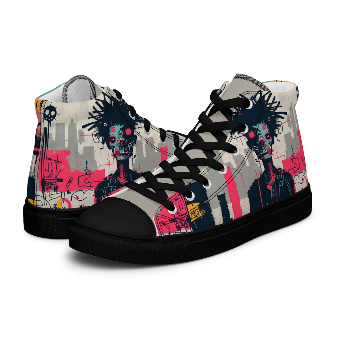 Custom Shoes Men's High-top Art Sneakers, Canvas Shoes, Original Style ...