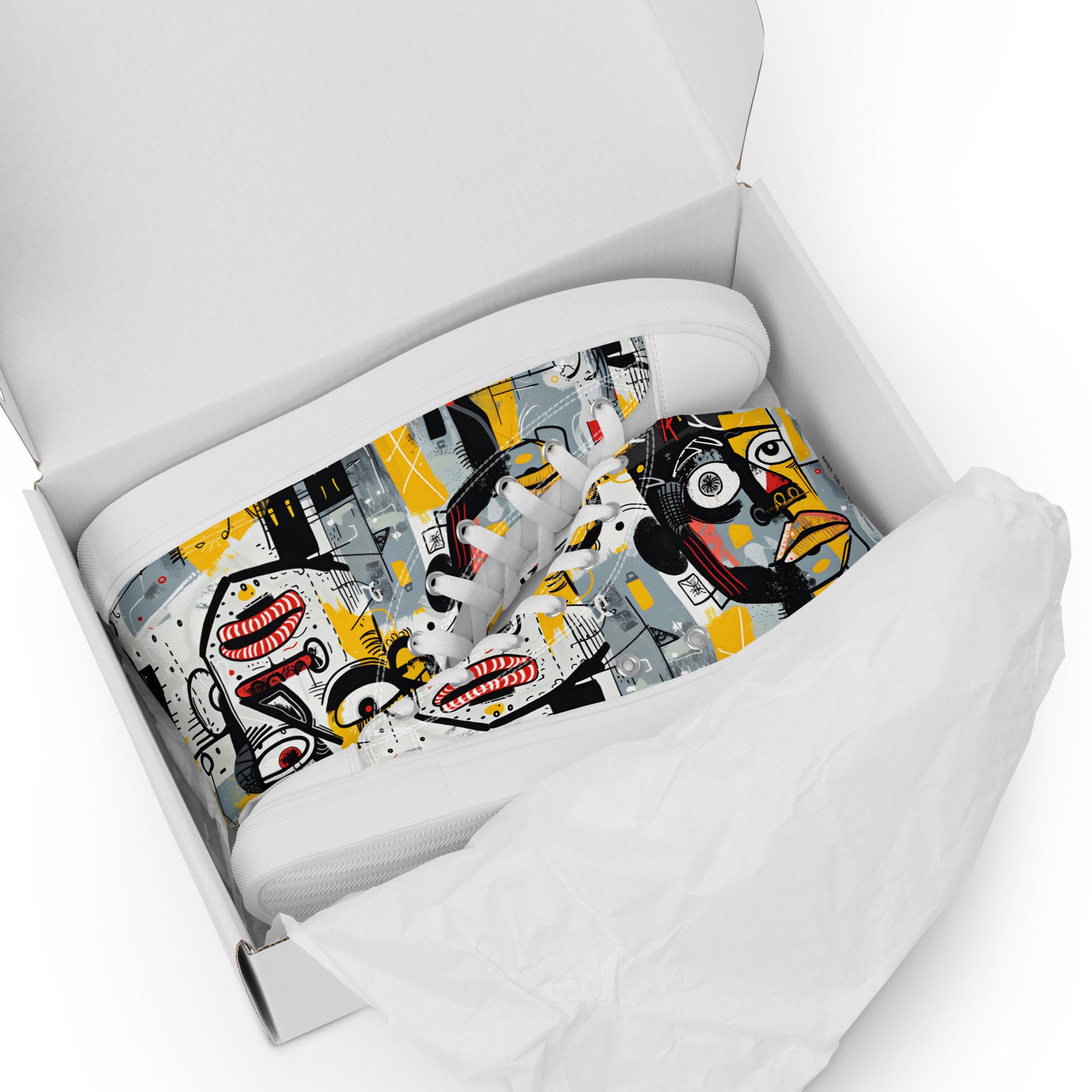 Custom Shoes Men's High-top Art Sneakers, Canvas Shoes, Original Style ...