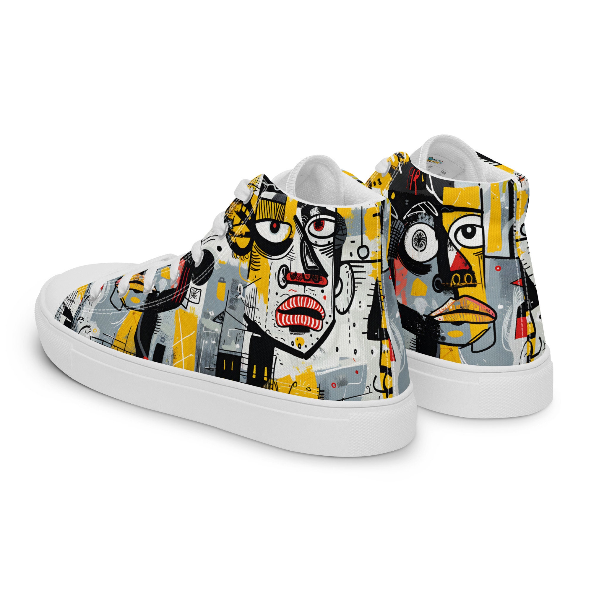 Custom Shoes Men's High-top Art Sneakers, Canvas Shoes, Original Style ...