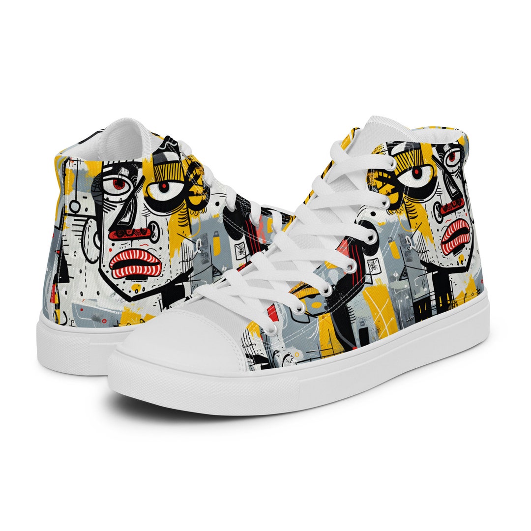 Custom Shoes Men's High-top Art Sneakers, Canvas Shoes, Original Style ...