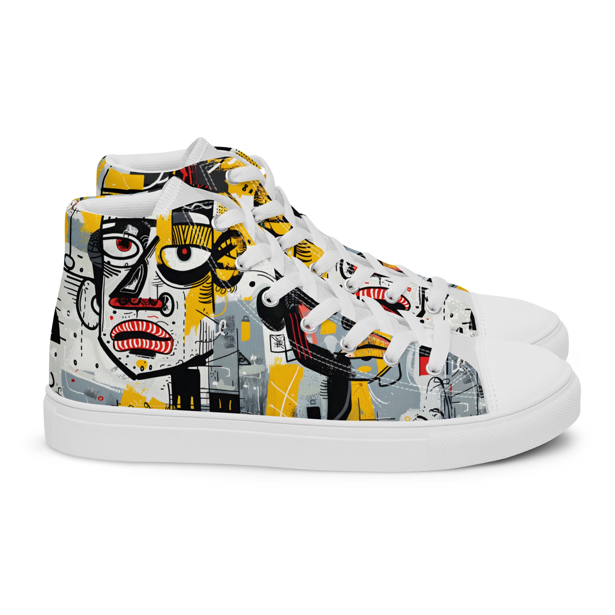 Custom Shoes Men's High-top Art Sneakers, Canvas Shoes, Original Style ...