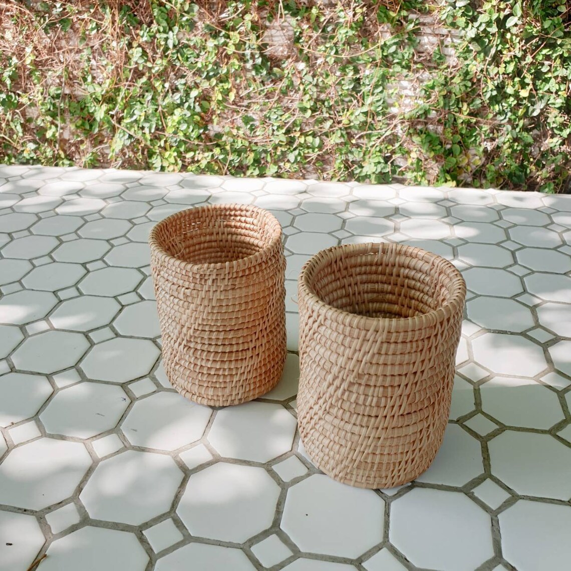 Rattan Glass Holder Rattan Utensil Holder Storage Cup Natural - Etsy