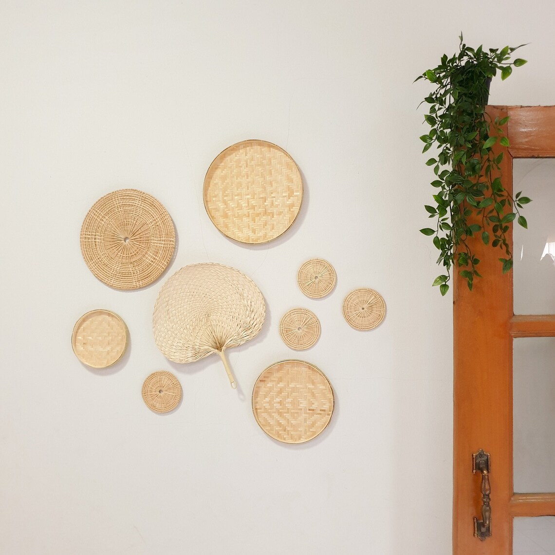 Set of 9 Wall Hanging summer Breeze Wall Set With Palm Leaf | Etsy