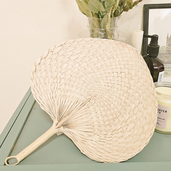 Palm Leaf Hand Fans - Etsy