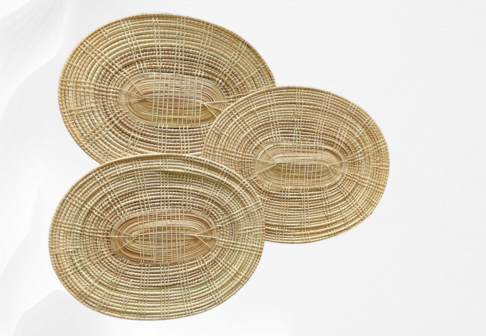 Wall Hanging for Modern Home Oval Rattan Wall Decor Wall - Etsy