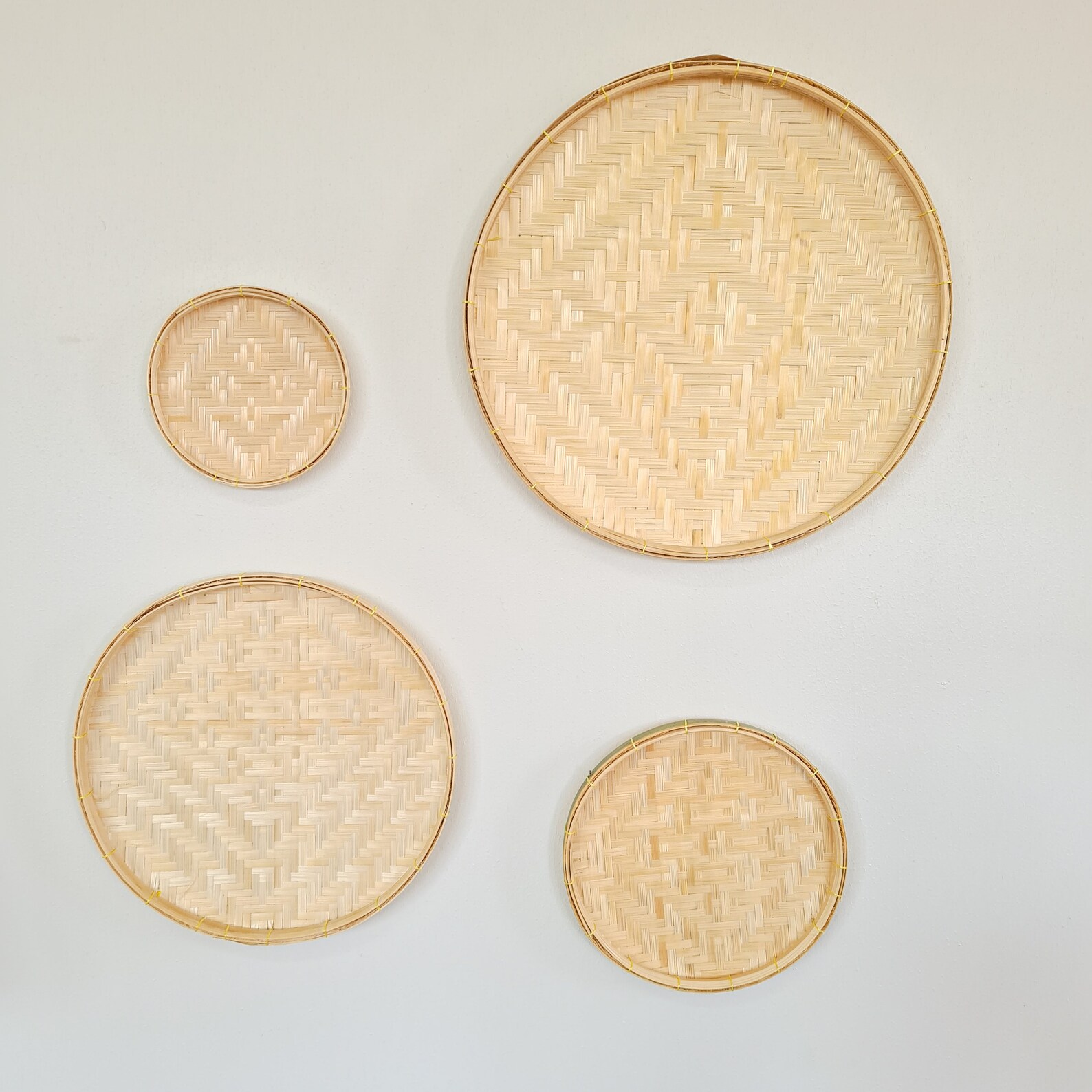 Set of 4 Wall Hangings mini Boho Bamboo Wall Set Bamboo | Etsy