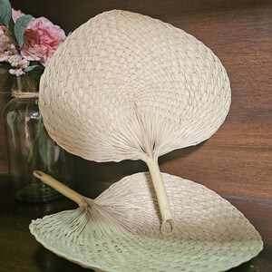Palm Leaf Hand Fan 10, Wedding Fan, Event Hand Fan, Palm Fan, Straw ...