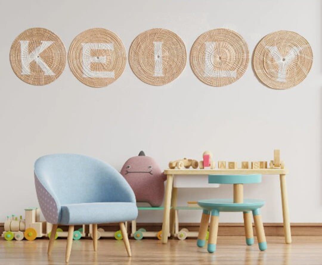 Personalized Nursery Wall Art With Kid's Name, Baby Room Wall Decor ...