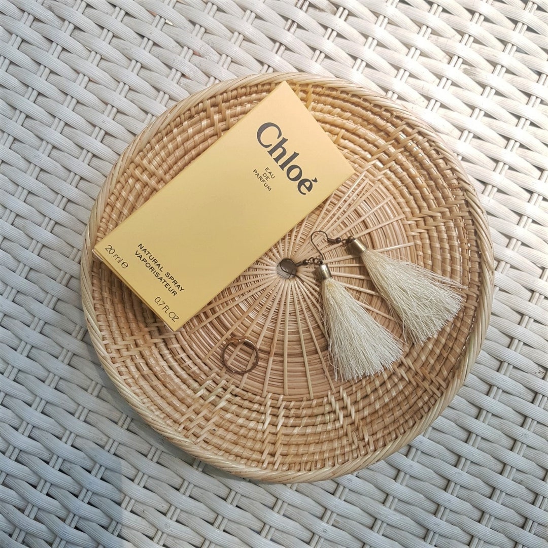 Round Rattan Plate Round Utensil Tray Small Tray Rattan Basket Jewelry ...