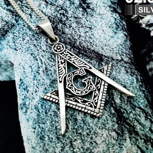 Masonic Square and Compass Pendant - Etsy