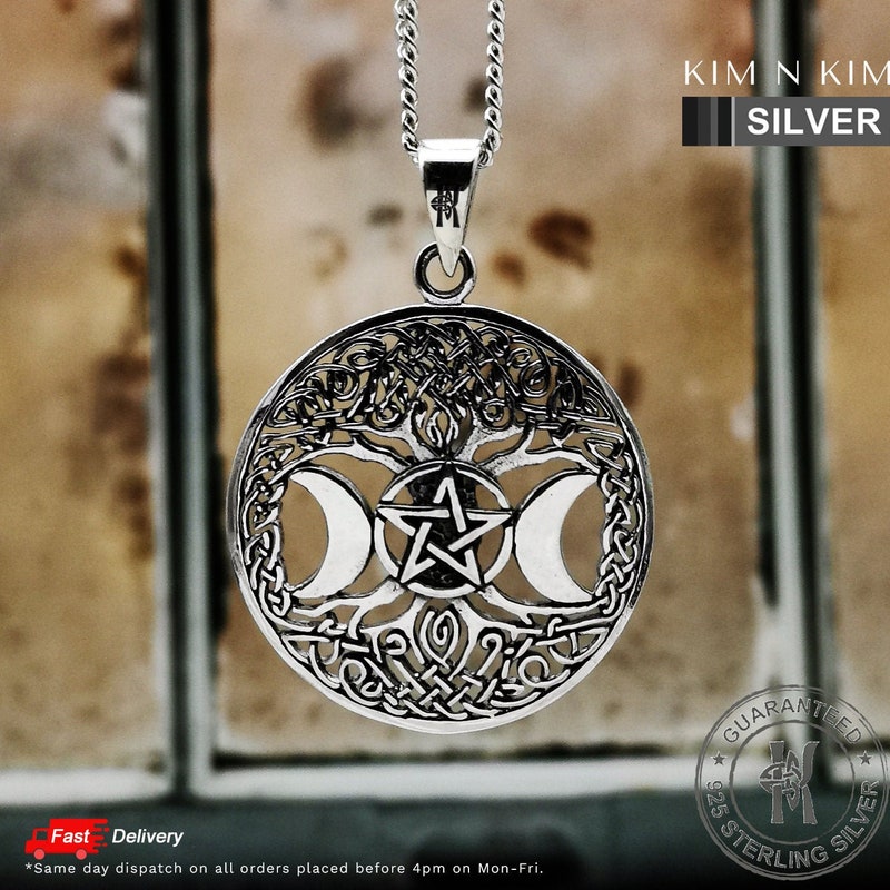 Triple Moon Necklace - Etsy UK