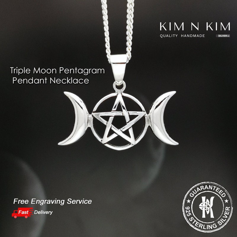 Triple Moon Necklace - Etsy UK