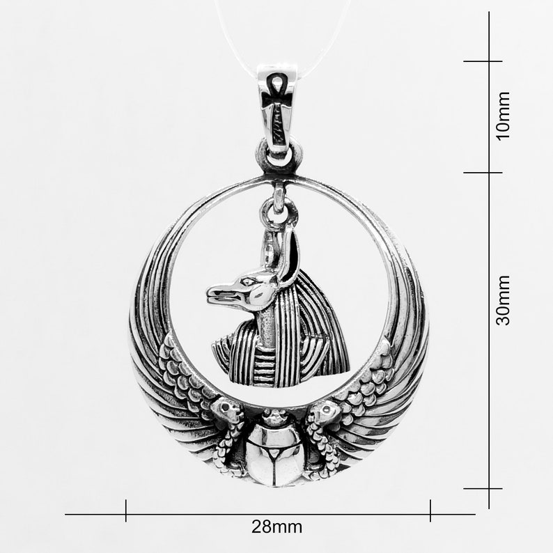 925 Sterling Silver Egyptian Anubis Ankh Cross Scarab Snake | Etsy