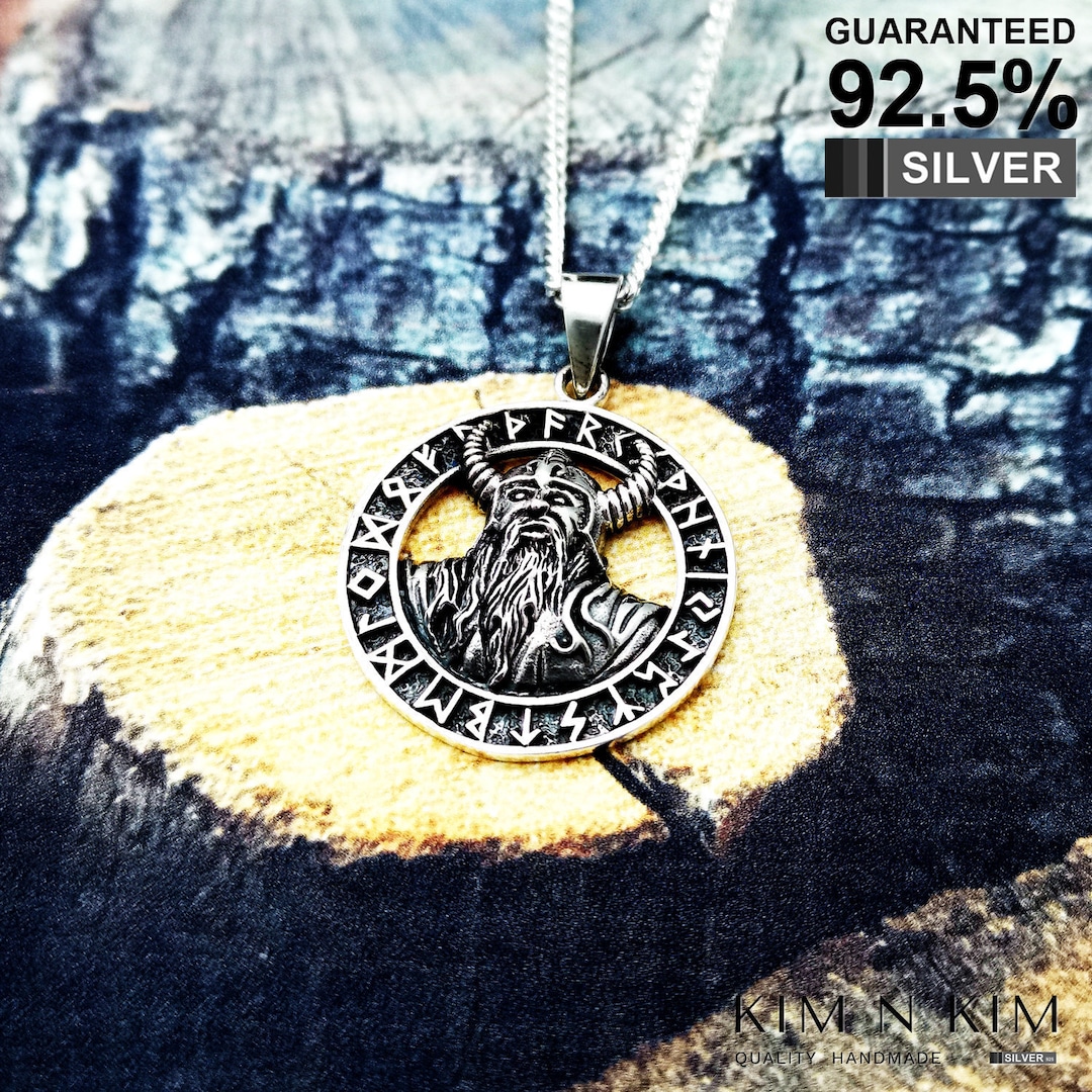 Odin Norse Viking Pendant Necklace, Norse Viking Rune Pendant, Viking ...