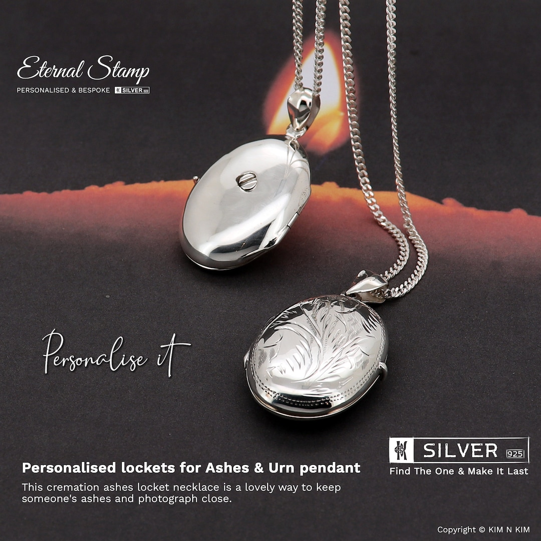 Cremation Ashes Lockets, Memorial Lockets for Ashes, Urn Pendant ...