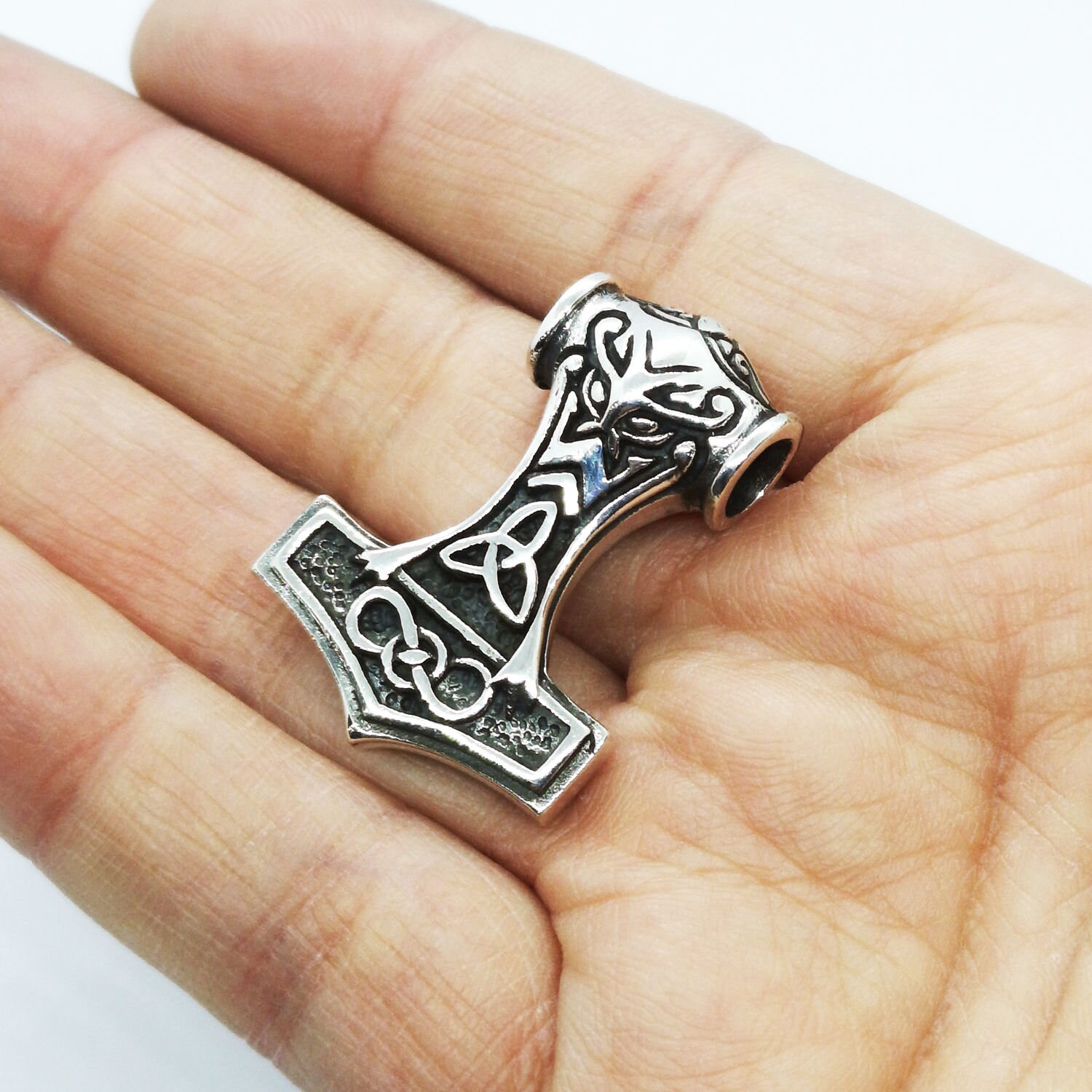 925 Sterling Silver Heavy Thors Hammer Mjolnir Odin Norse | Etsy