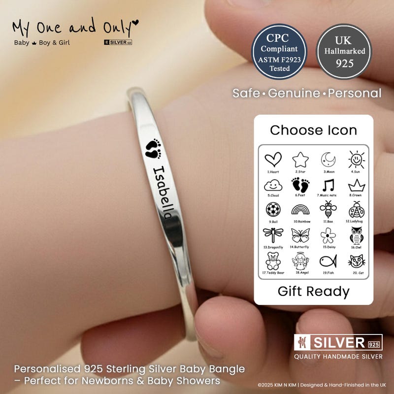 Baby Cuff Personalized - Etsy UK