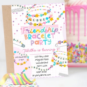 Editable Friendship Bracet Party Invitation, Jewelry Party, Let's Make ...