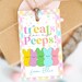 Editable Peeps Printable Tags, Treats for My Peeps Gift Tags, Printable ...
