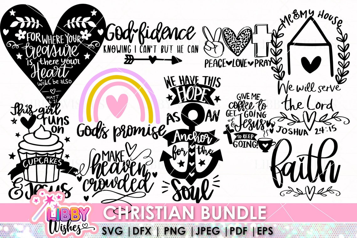 Christian Svg Bundle Faith Svg Religious Svg Bible Verse - Etsy