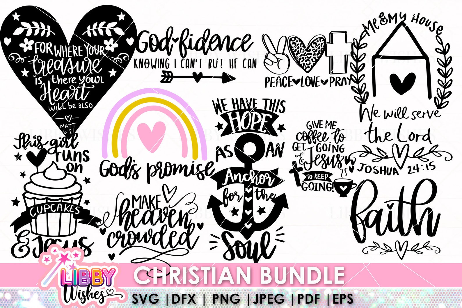Christian Svg Bundle Faith Svg Religious Svg Bible Verse - Etsy