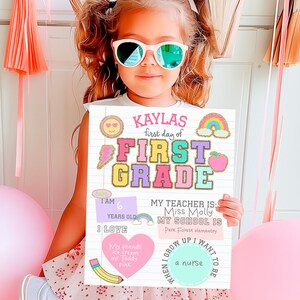 Editable First Day of School Sign First Day of First Grade Stoney ...