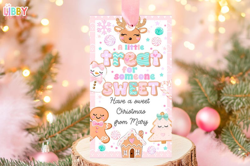 Printable Christmas Treat for Someone Sweet Gift Tag, Christmas Cookie ...