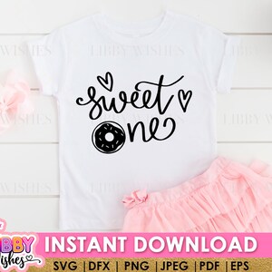Sweet One Donut SVG, Vinyl Baby One Sweet Girl SVG, 1st Birthday Donut ...