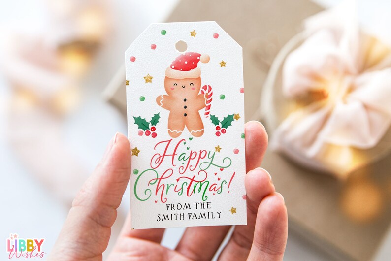 Printable Christmas Gift Tag, Editable Christmas Gift Tag, Christmas ...