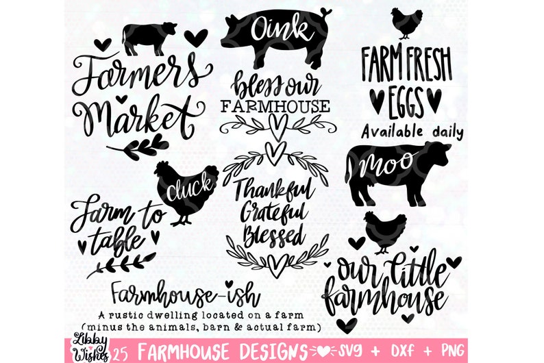 Farmhouse Svg Bundle Farmhouse Sign Svg Kitchen Farmhouse - Etsy UK
