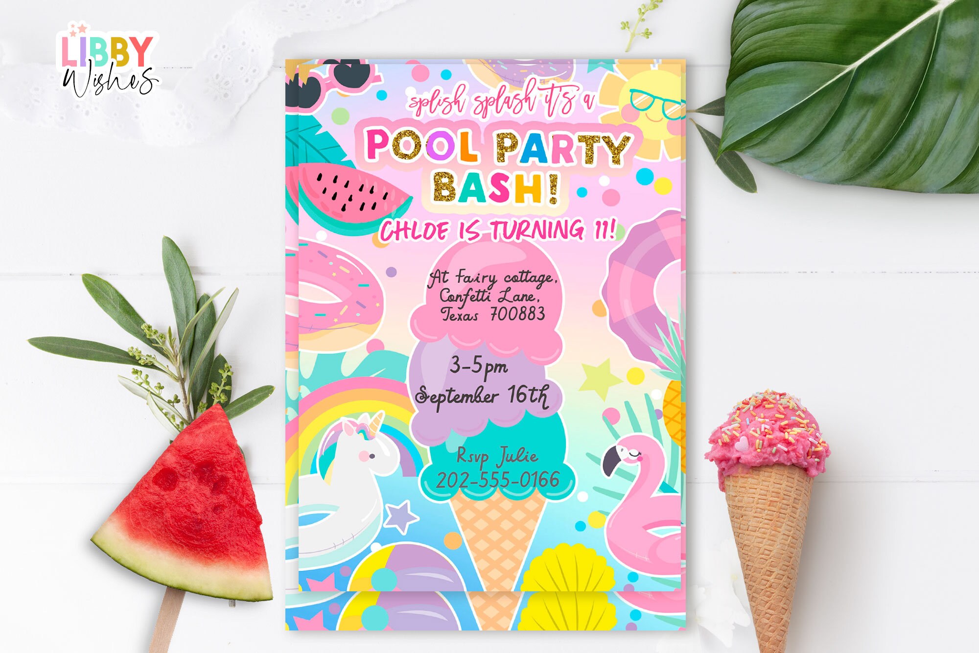 Editable Pool Party Invitation Pool Party Invite Pool | Etsy
