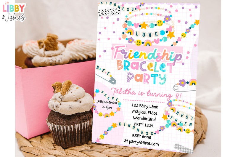 Editable Friendship Bracet Party Invitation, Jewelry Party, Let's Make ...
