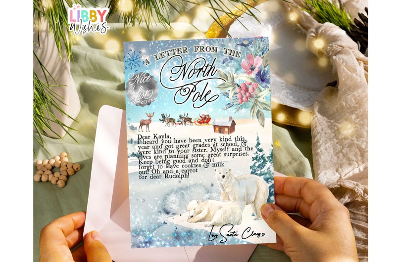 EDITABLE Official Letter From Santa Claus North Pole Mail - Etsy
