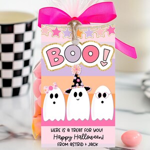 Editable Happy Halloween Gift Tags Trick or Treat Favor Tags Boo ...