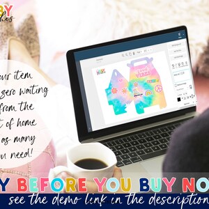 Editable Printable Mini Party Box, Favor Box, Party Box, Groovy Y2k ...