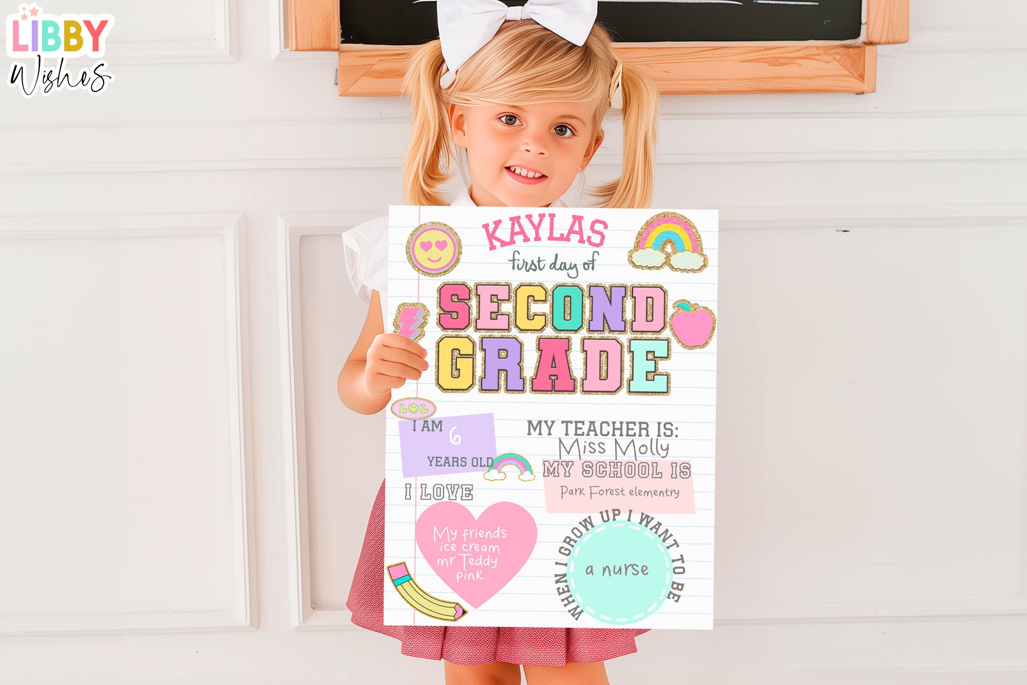 Editable First Day of School Sign First Day of Second Grade Stoney ...