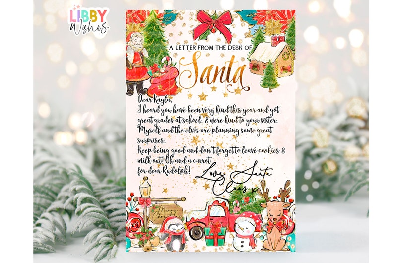 EDITABLE Official Letter From Santa Claus North Pole Mail Letter From ...