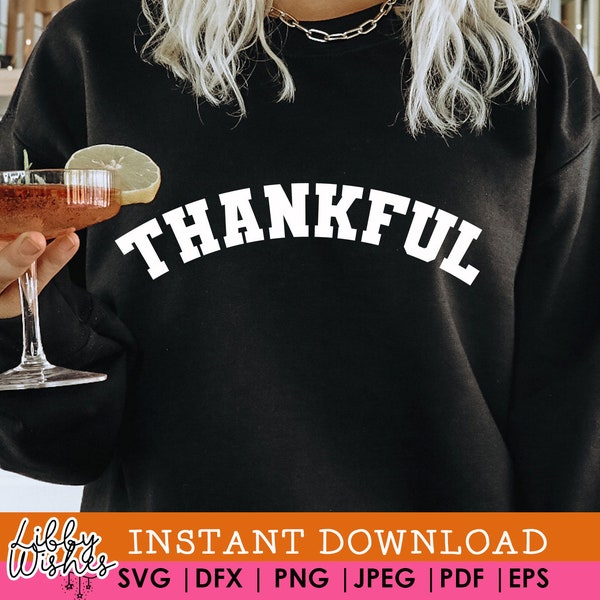 Thankful Svg - Etsy